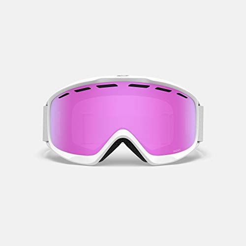 Giro Index OTG Adult Snow Goggles - White Core Light Strap with Vivid Pink Lens (2021)