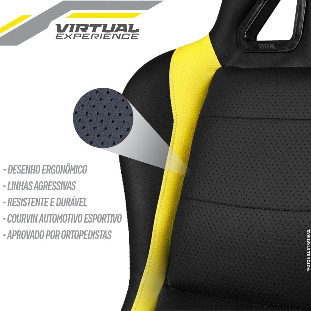 Extreme Simracing Racing Simulator Cockpit With All Accessories (Black/Yellow) - VIRTUAL EXPERIENCE V 3.0 Racing Simulator For Logitech G27, G29, G920, G923, SIMAGIC, Thrustmaster And Fanatec