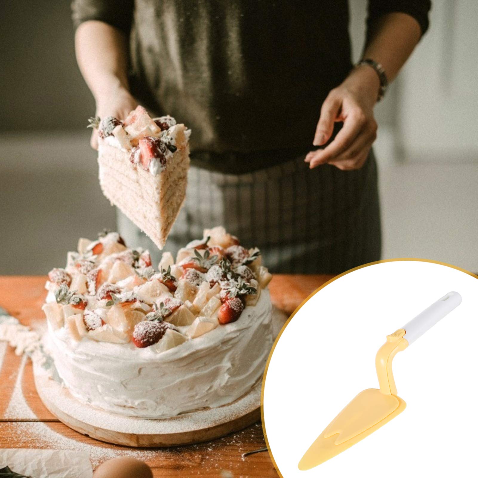 Hemoton Pie Server Cake Cutter Dessert Slicer Spatula Pizza Shovel Dough Pastry Scraper for Pizza Food Tart Cheese Home Restaurant