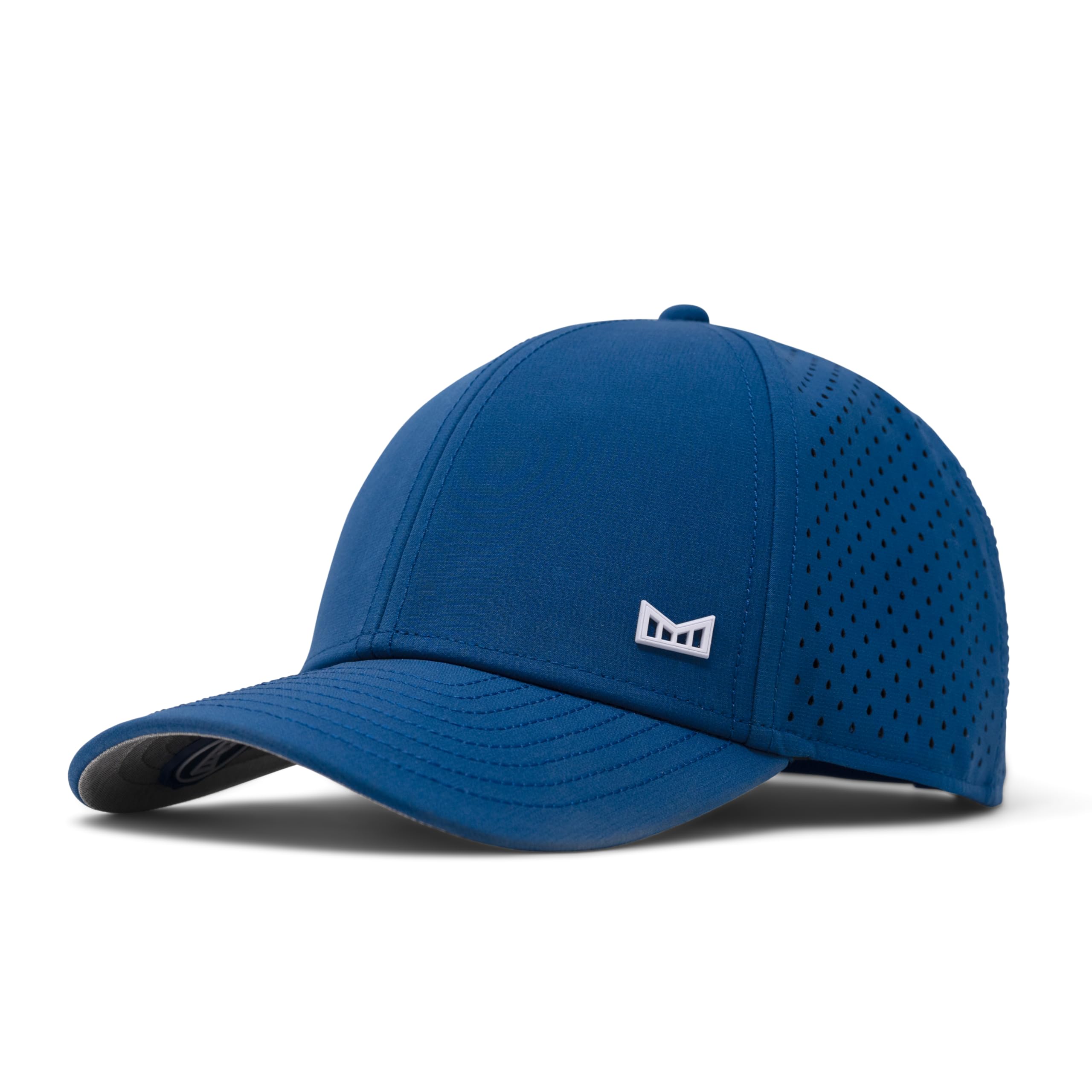 melin A-Game Icon Hydro, Light Grey/Maroon, Men's Performance Snapback Hats, Water-Resistant Fitted Baseball Caps for Men & Women, Golf, Running, or Workout Hat, Medium-Large