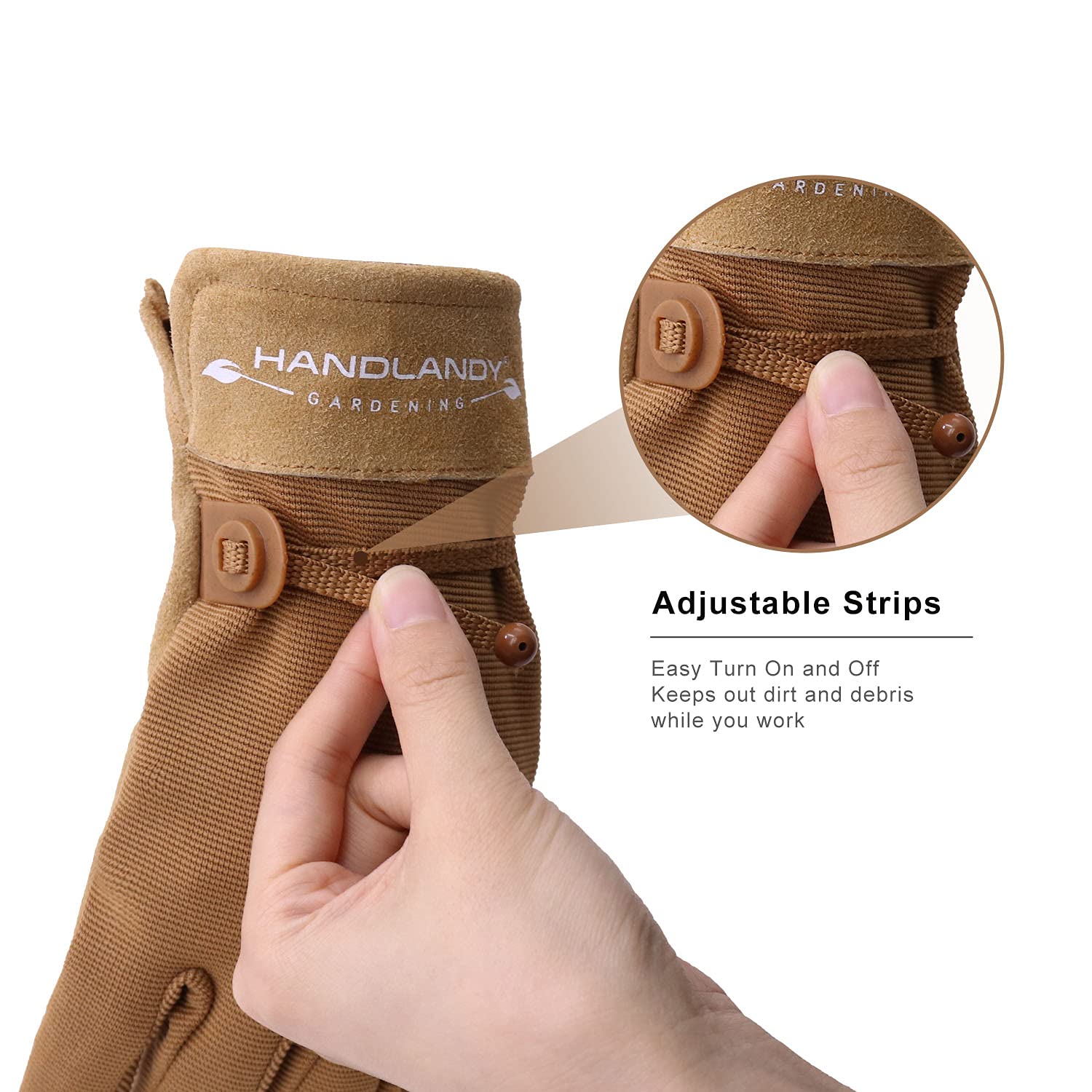 HLDD HANDLANDY Womens Leather Work Gloves, 2 Pairs Cowhide Gardening Gloves Breathable Utility Work Gloves for Driver, Mechanics, Construction, Yardwork (Small, Brown)…