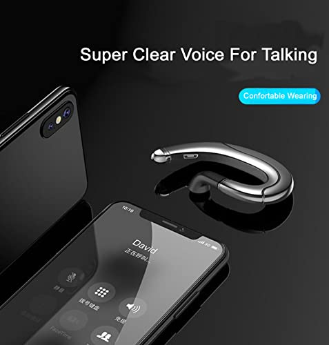 MAXIAEON TWS Ear Hook Bluetooth Wireless Headphones, Non Ear Plug Bluetooth Headset with Microphone, Stereo Sound Earphones Painless Wearing Sport Earphones for Smartphones (TWS Headset(Black))