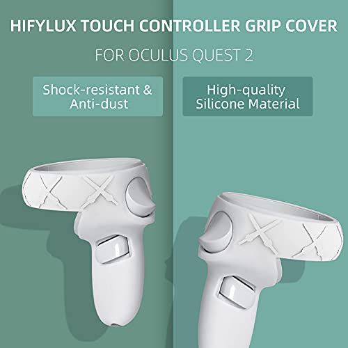 EKDJKK Touch Controller Grip Cover Anti Slip Gaming Handle Cover Fit for Oculus Quest 2(White)