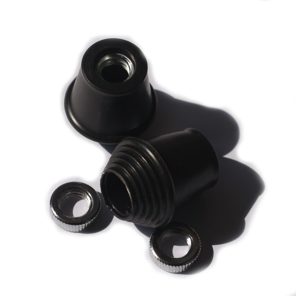 Eunking Threaded Rubber Feet or Tips for Bass Drum Spurs Fits Most Spurs 2 Pack