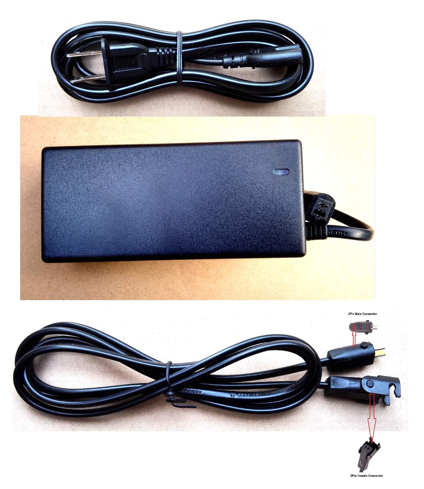 Hmleaf Pride Lift Chair Power Transformer Adapter or Okin Electrical Sofa or Limoss Power Recliner Charger 29V 2A, Small Size or with Cables (Adapter+Power Cable+Motor Cable)