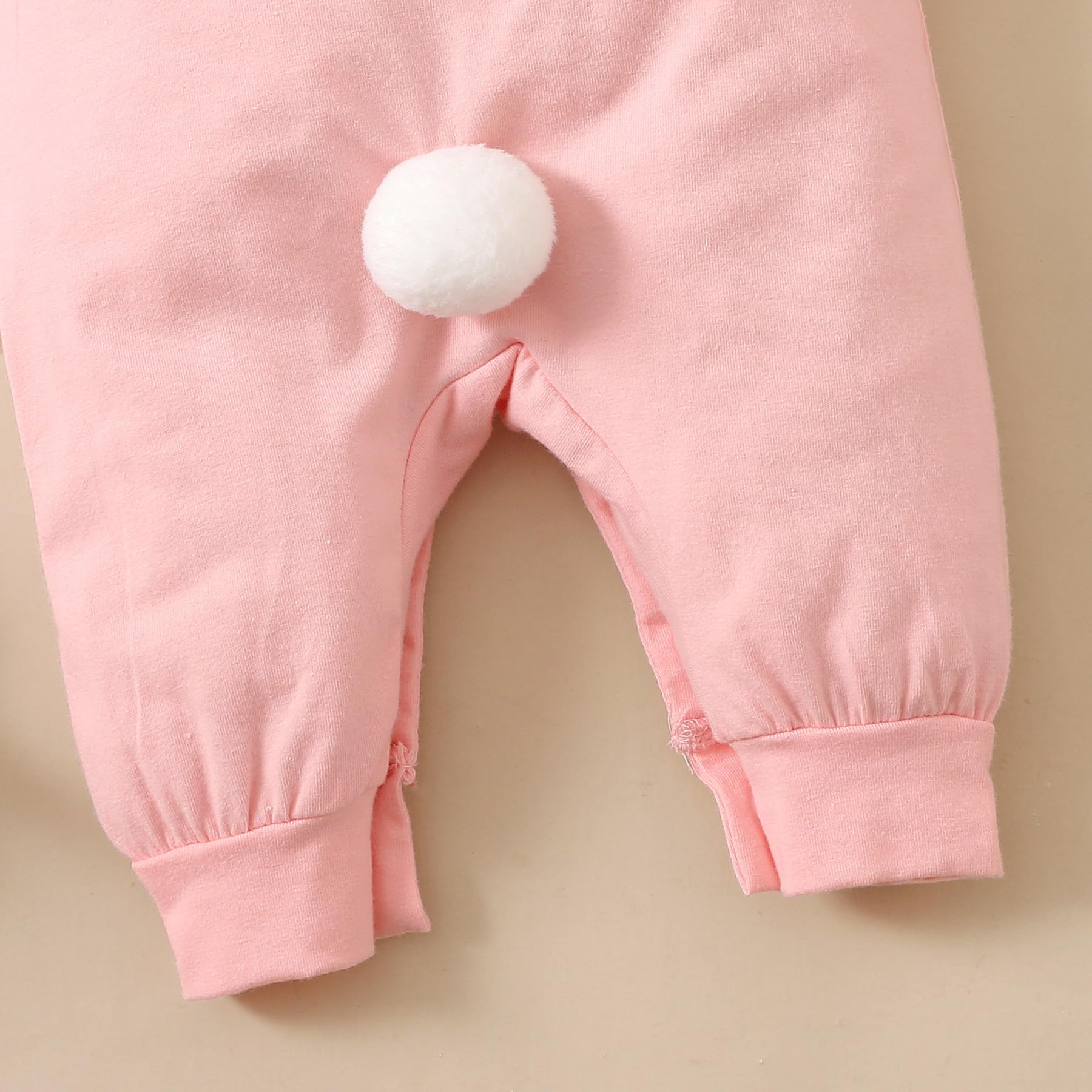 My 1st Easter Outfit Newborn Baby Girl Boy Long Sleeve Bunny Romper One Piece Rabbit Hoodie Jumpsuits Spring Clothes (Pink, 0-3 Months)