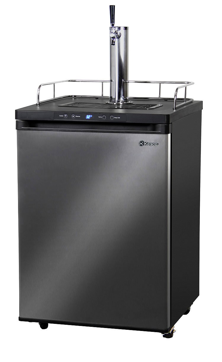 Kegco K309X-1 Keg Dispenser, 1 Faucet, Black Stainless Steel