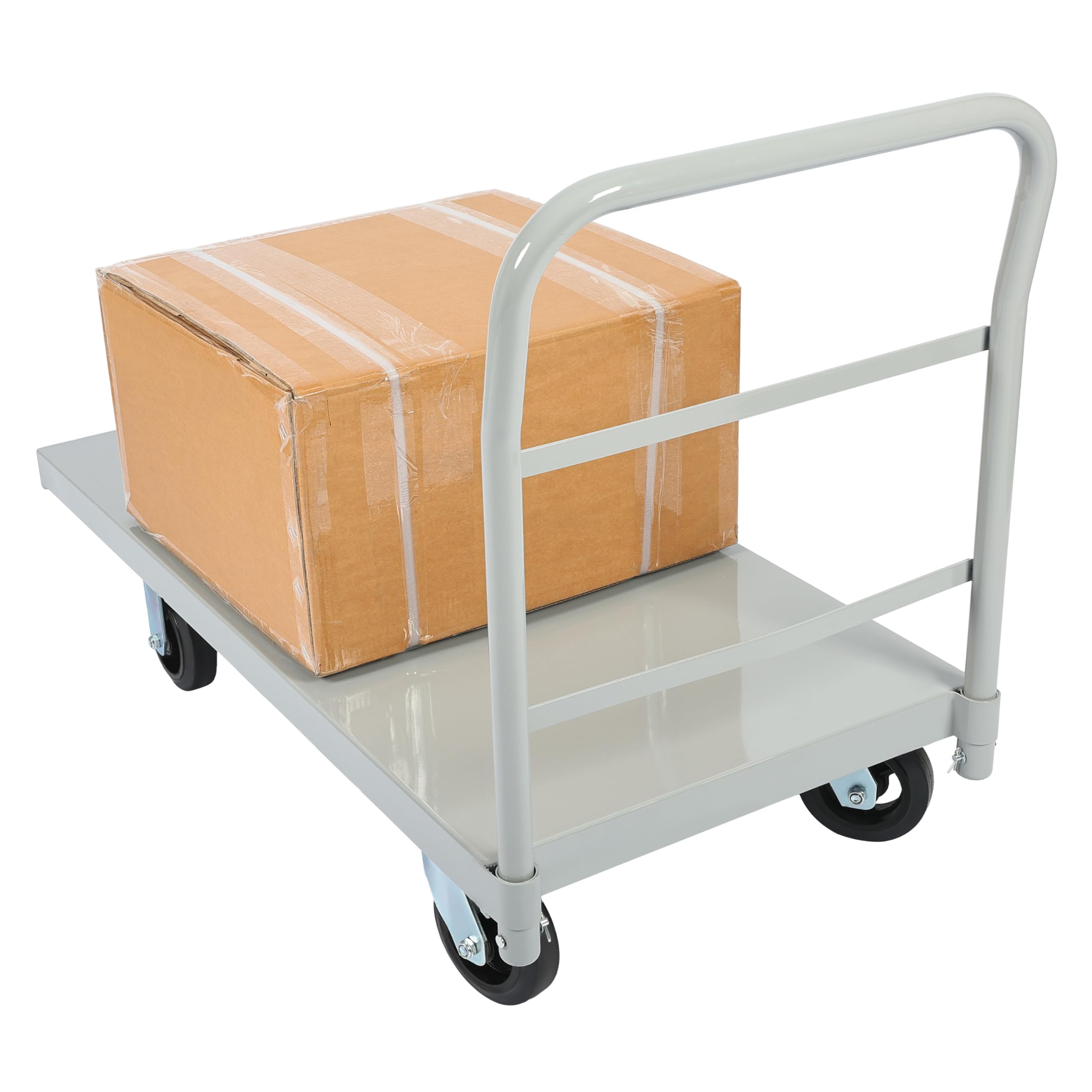 HECASA Flat Dolly Cart with Wheels Heavy Duty Platform Truck Push Dolly for Luggage Moving - 2000lbs Capacity