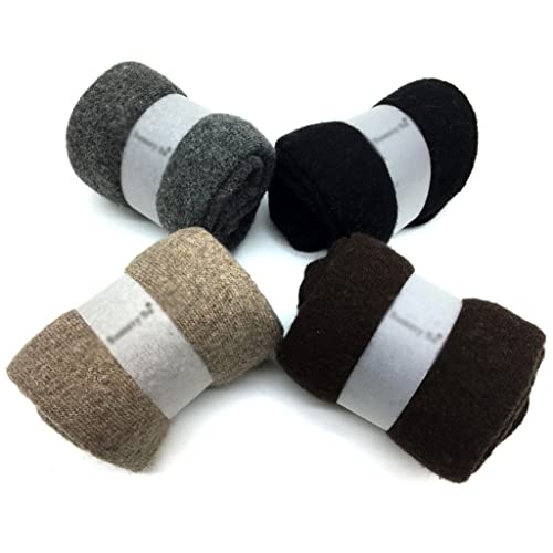 JIESEING 4 Pairs/Box Winter Thick Socks Men Fashion Cashmere Breathable Socks Male 4 Colors