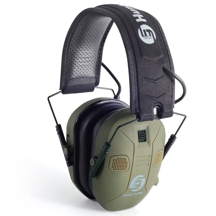 FUYOU Electronic Shooting Ear Protection, NRR 26dB Noise Reduction Slim Compact Folding Hearing Protection, Shooting Ear Muffs
