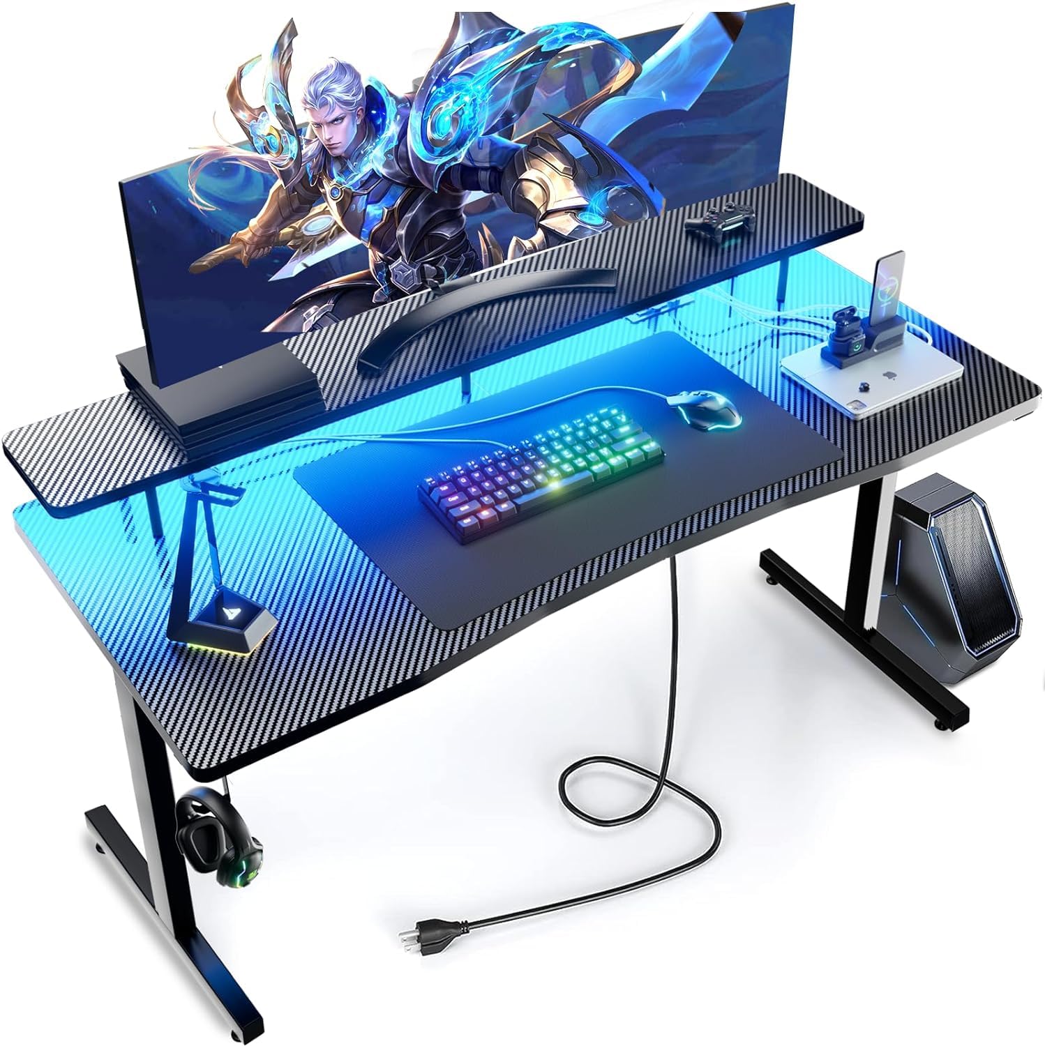 GTRACING GTP210 Gaming Desk, Large, Black