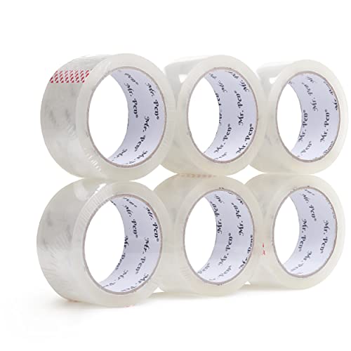 Mr. Pen- Packing Tape, 6 Pack, 2â Wide, 60 Yards, Shipping Tape, Packaging Tape, Clear Packing Tape, Moving Tape, Packing Tape for Moving Boxes, Packing Tape Refills, Packing Tape Roll
