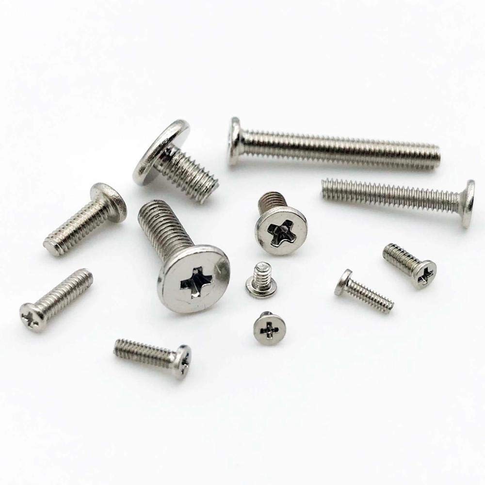KHGWERO CZMY 50pcs M1.2 M1.4 M1.6 Mini Micro Wafer Flat Head Screw Bolt for Laptop Notebook Computer Phone Glasses (Color : 3mm, Size : M1.6 50pcs)
