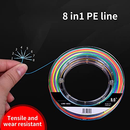 Seavey Braided Fishing Line - Abrasion Resistant - No Stretch - Super Strong -One Color One Meters - 8 Strand (25lb/0.2mm/109YDS(100m))