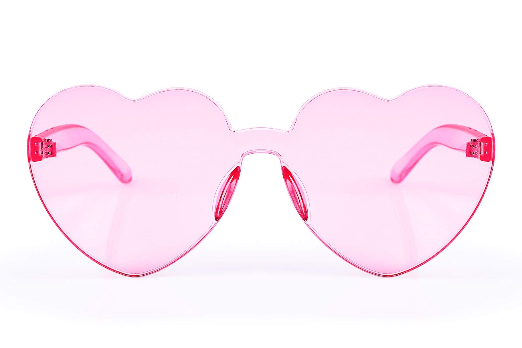FEISEDY Thick Heart Sunglasses Rimless Heart Shaped Sun Glasses Women Fashion Love Glasses B2419