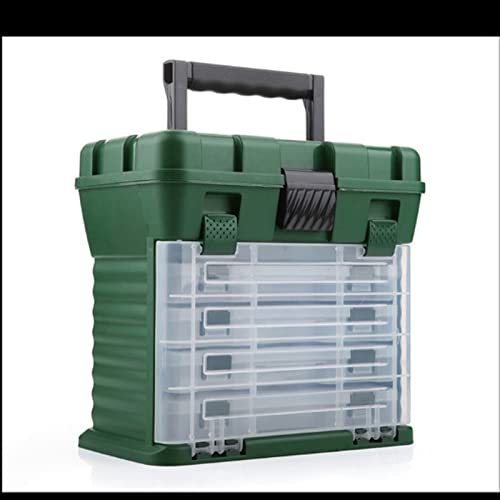 JKUYWX Big Fishing Plastic Tackle Box 6 Layer PP+ABS Handle Wateproof Gear Storage Lure Carp Rock Fishing Accessories