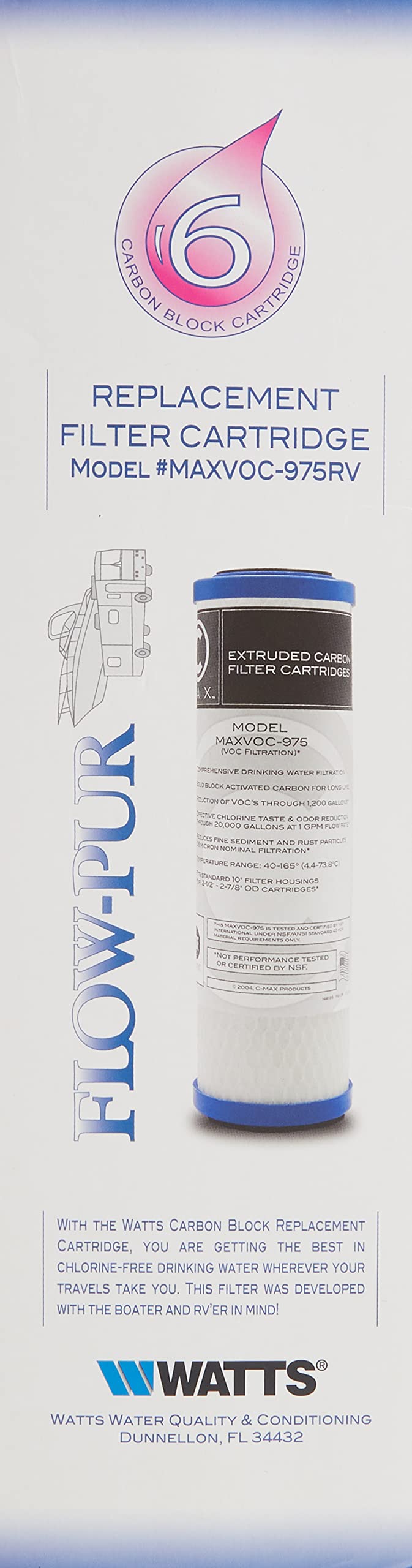 Watts Water Technologies MAXVOC-975RV 0.5 Micron Filter Cartridge