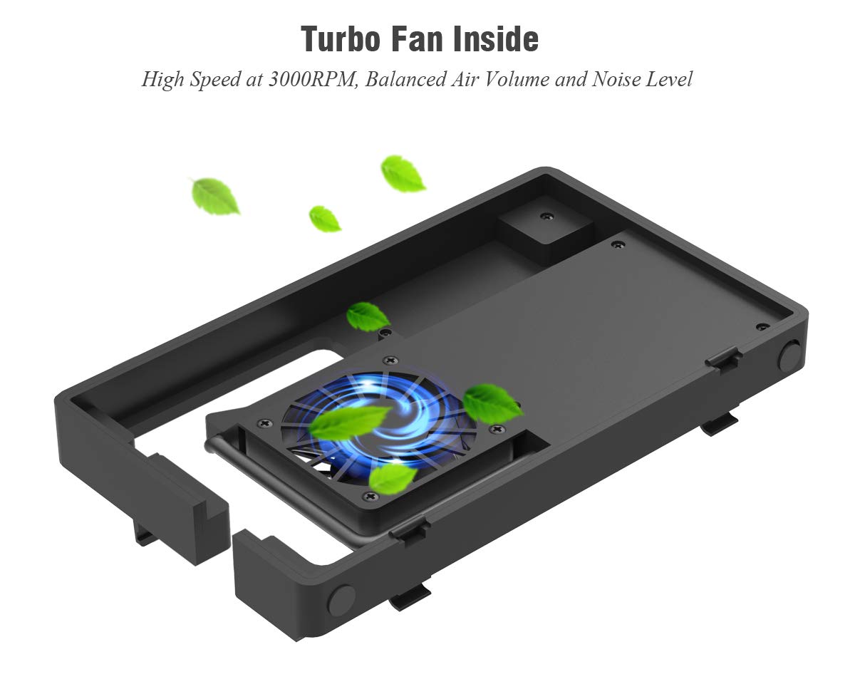 ElecGear Cooling Fan for Switch Dock HAC-007, External Turbo Cooler for Nintendo Switch Original Docking Station, Snap-on Design, USB Powered, Integrated Cable - |Not for OLED and Lite|