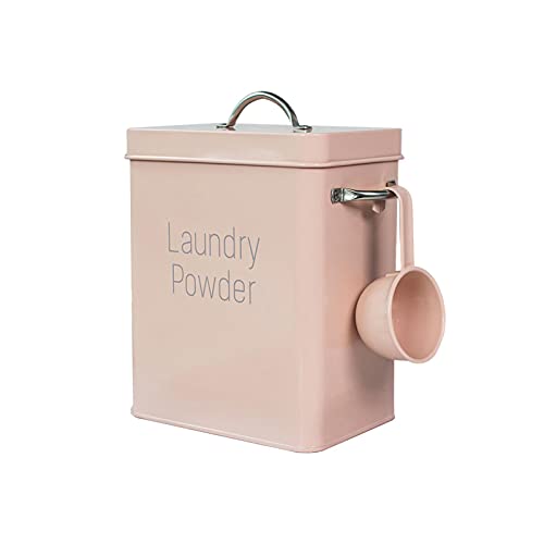 shuanghua Laundry Detergent Powder Storage Tin Box, Washing Powder Bucket, Laundry Detergent Container, Modern Laundry Detergent Dispenser, Detergent Bin with Scoop, Laundry Room Accessories