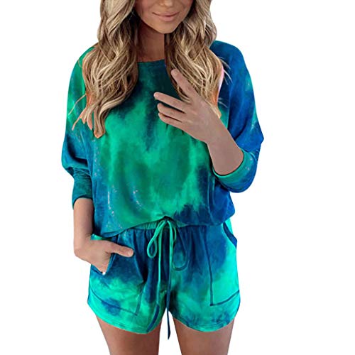 Forwelly Womens Two Piece Outfits Summer Tye Dye Outfits White Womens 2 Piece Outfits Summer Red Cat Outfit