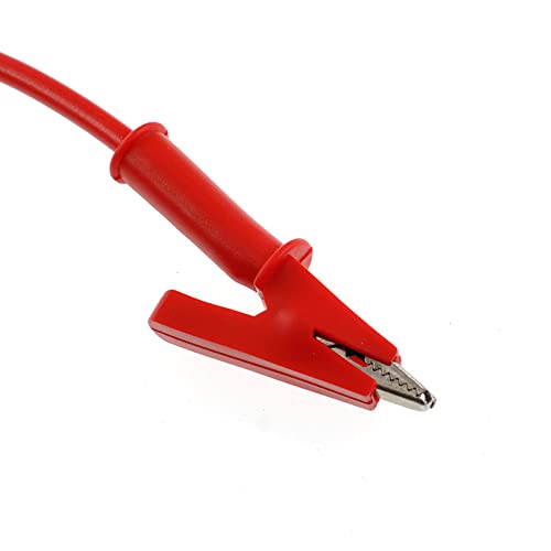 Oiyagai 2pcs Banana Plug and Alligator Clip Test Leads Use for Multimeter or Laboratory Electric Testing Work 1M (Red + Black)