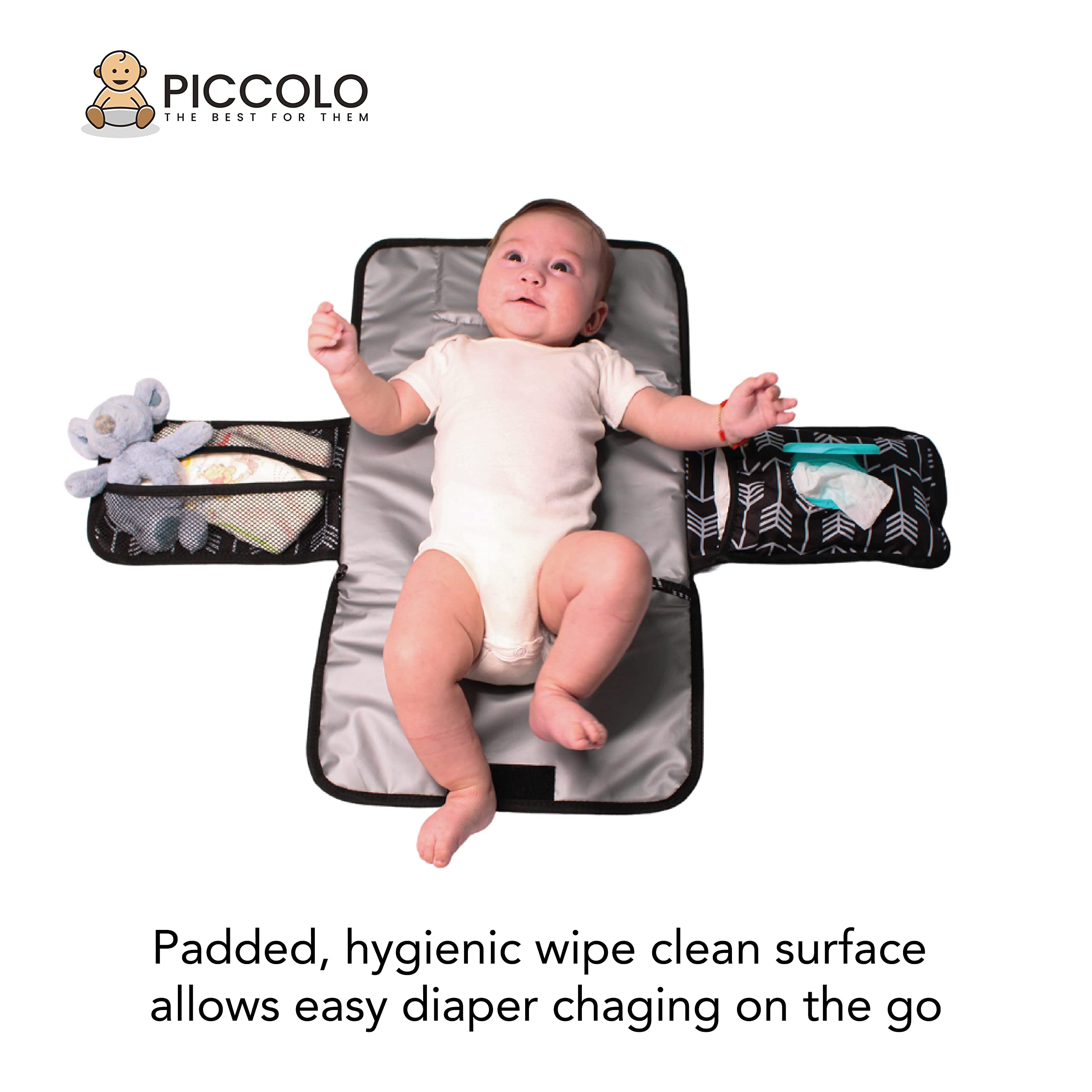 nging Pad Portable Travel Diaper Mat for Baby Foldable Bag Changer Station with Compact Waterproof Surface