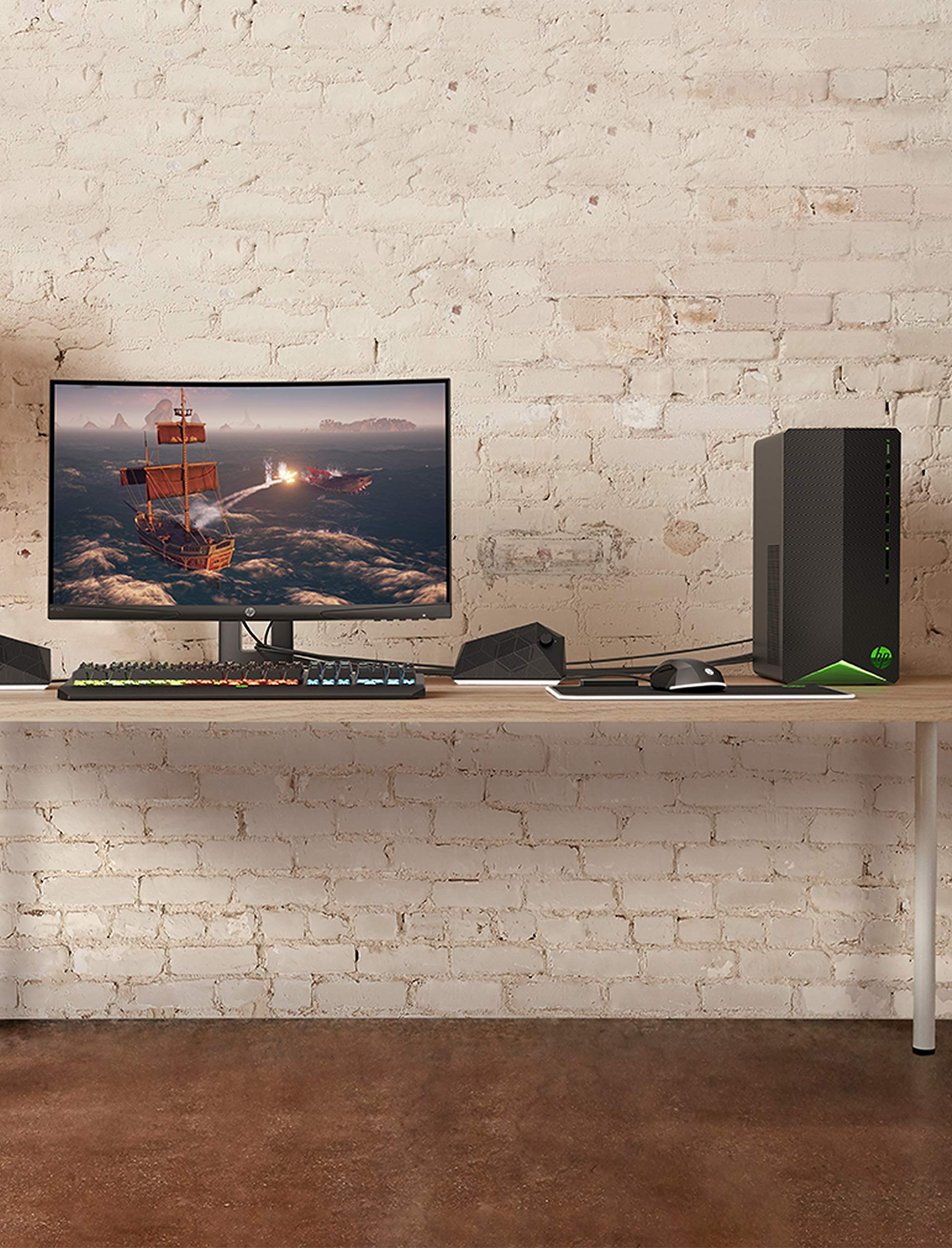 HP Pavilion Gaming Desktop, NVIDIA GeForce GTX 3060, Intel Core i7-11700, 32 GB DDR4 RAM, 1 TB SSD, USB Mouse and Keyboard, Compact Tower Design, Windows 11 Professional
