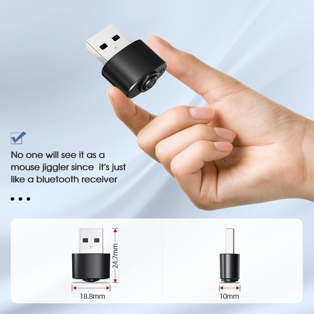 LIZZOT Mini Mouse Jiggler USB,Undetectable Mouse Mover Automatic Computer Mouse Mover Jiggler,Keeps Computer Awake