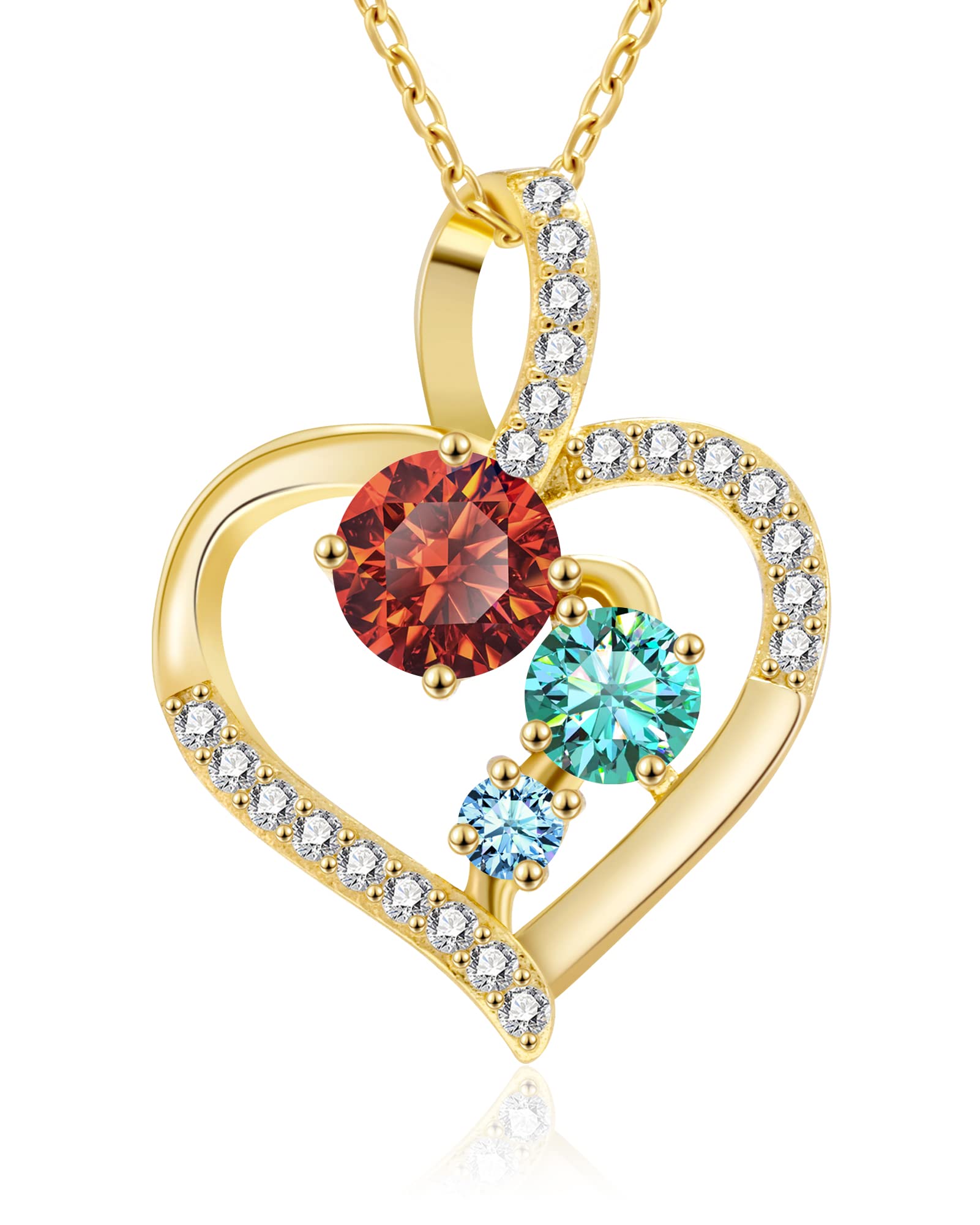 Howoo Lab Created Diamond Necklace Pure Sterling Silver Necklace for Women with Moissanite Diamond Perfect Gifts for Her