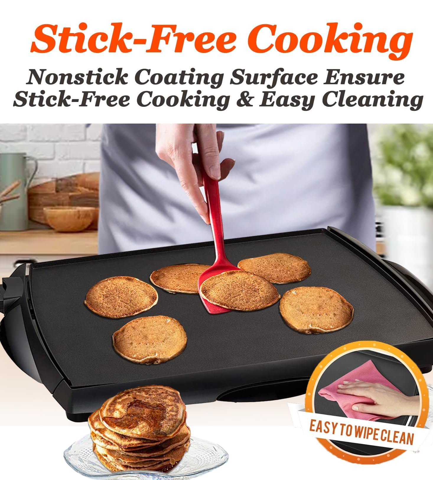 Extra-Large Nonstick Cool-Touch Electric Griddle - 12 Slices of French Toast at One Time