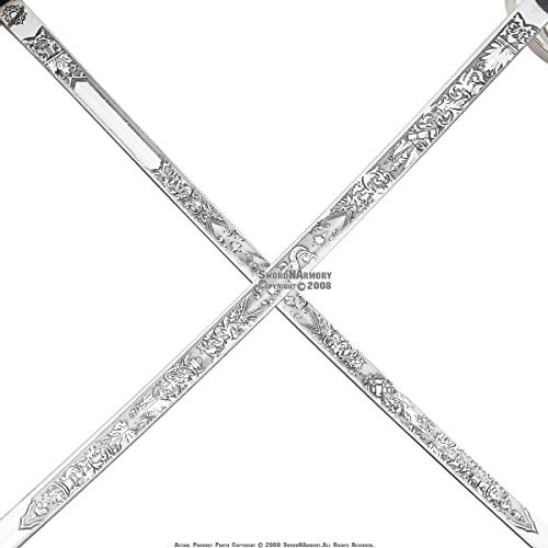 Munetoshi Military US Army Officer Saber Ceremonial Steel Sword Replica Engraving w/Carrying Bag