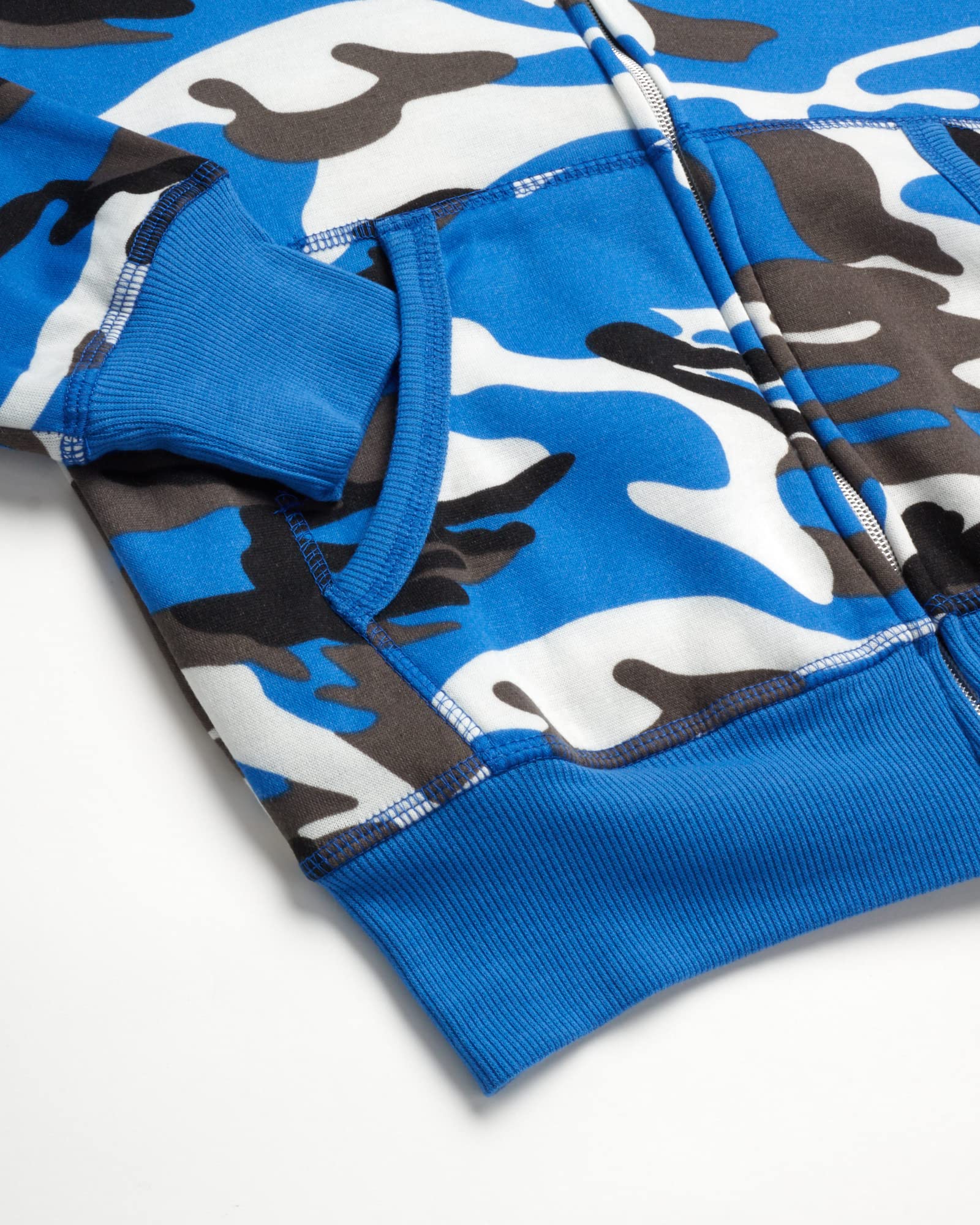 Galaxy by Harvic Boys' Sweatsuit Set - 2 Piece Camo Fleece Hoodie and Sweatpants (S-XL), Size M, Royal