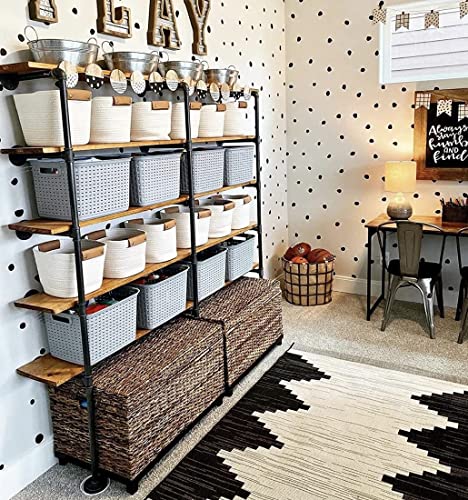 FOF FRIEND OF FAMILY Industrial Retro Wall Mount Iron Pipe Shelf,DIY Open Bookshelf,Hung Bracket,Home Improvement Kitchen Shelves,Tool Utility Shelves, Office Shelves,Ceiling Mount Shelf Shelves
