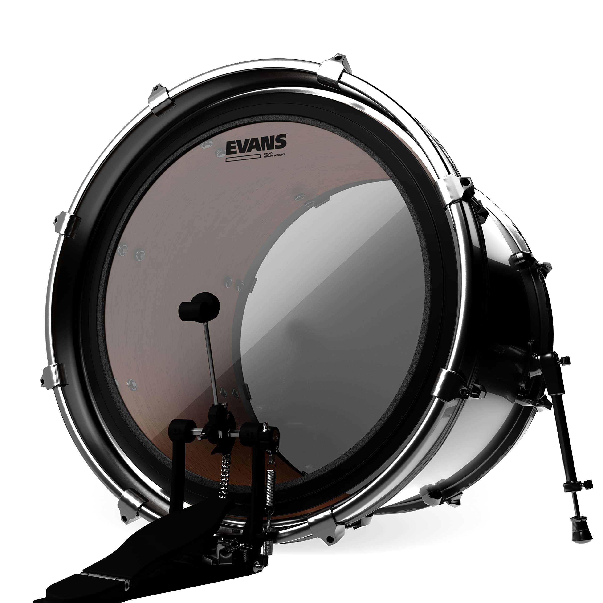 Evans EMAD Heavyweight Knockout Pack, 22β Batter with 14" Snare Batter (2pc) β Includes Batter Bass Drumhead and Snare Drumhead - Extreme Durability with Sensitive Response