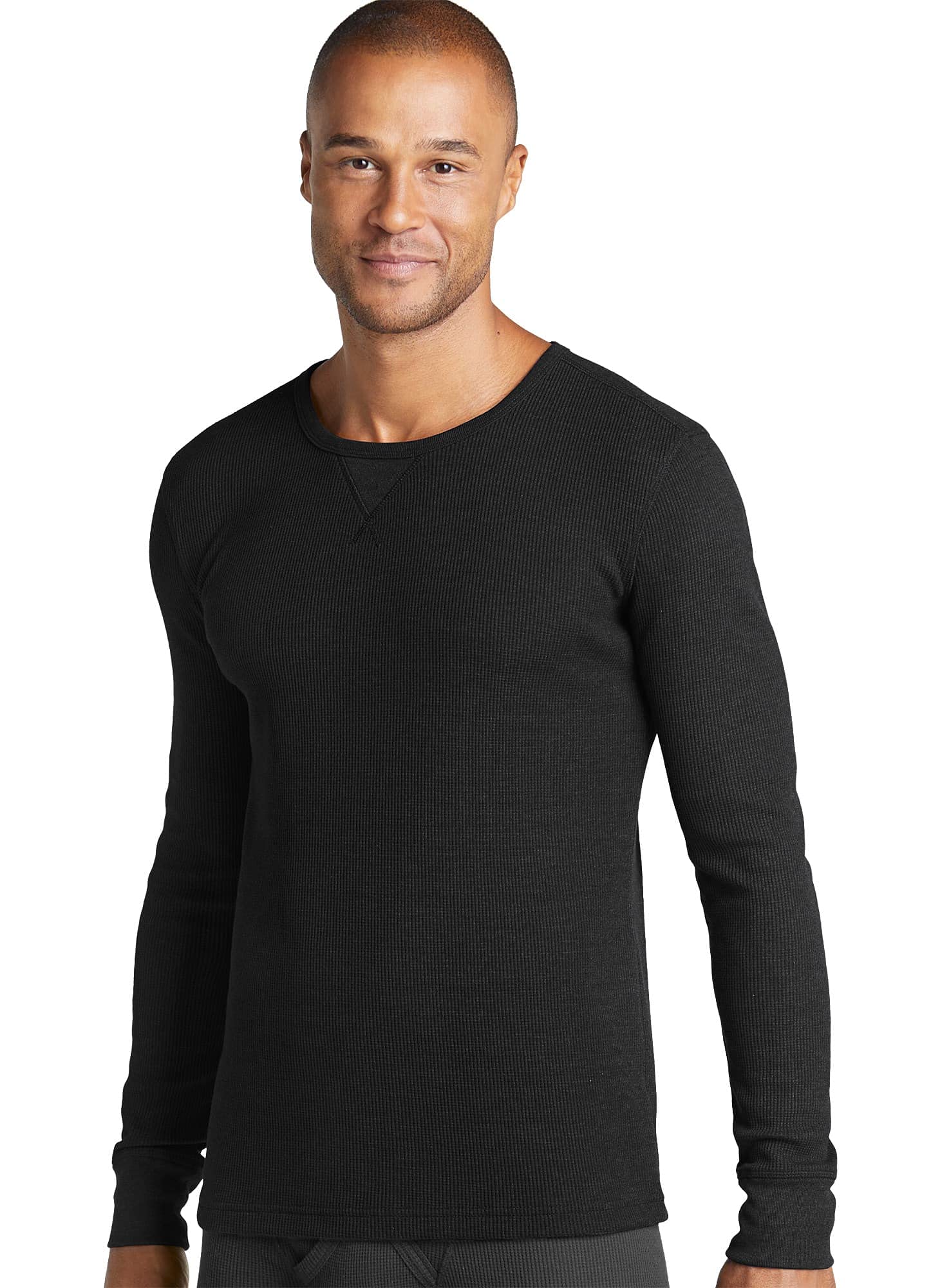 Jockey Men's Baselayer Tall Man Long Sleeve Waffle Crew, Ink Well, MT