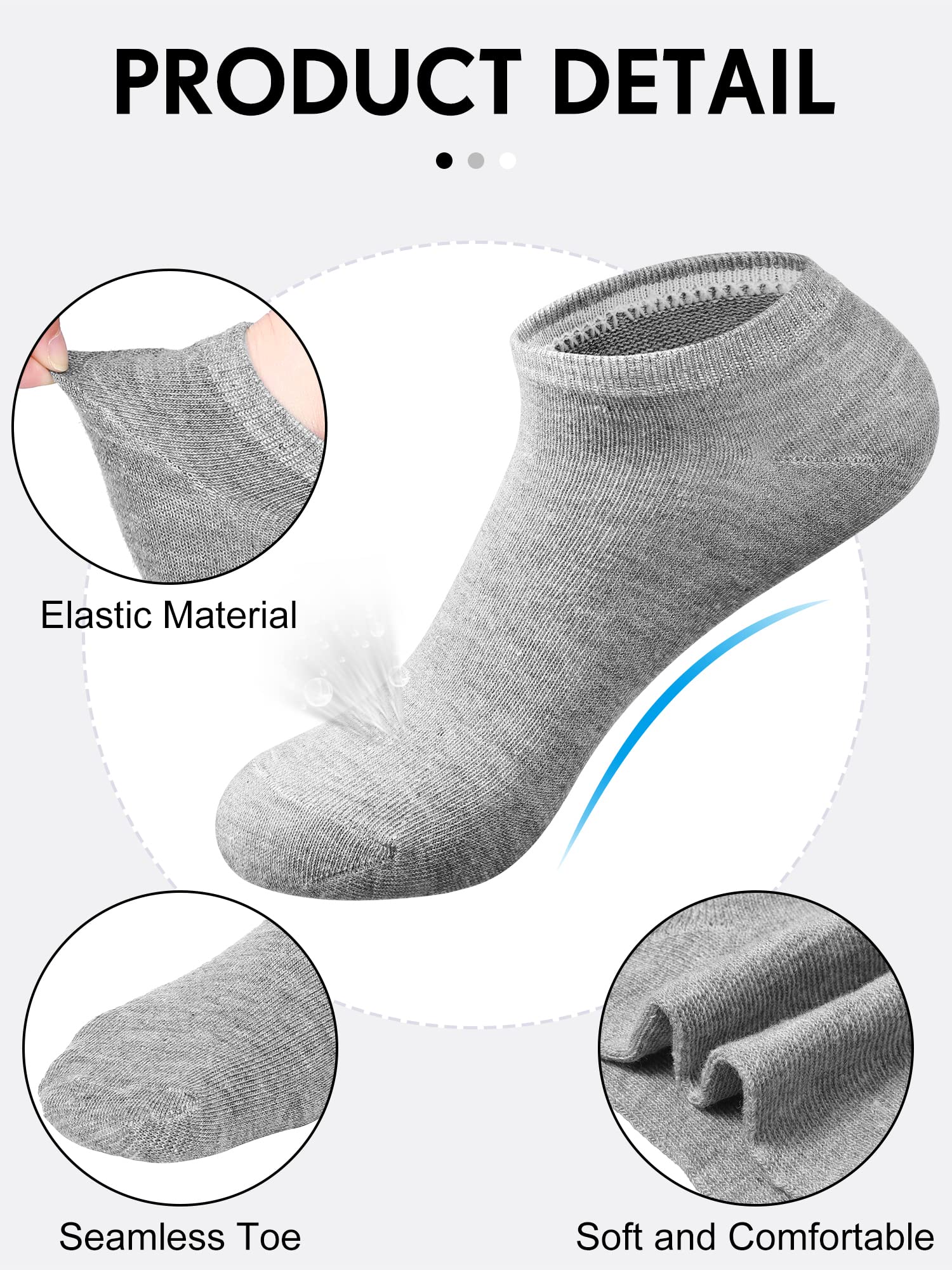 Foaincore 150 Pairs Low Cut Ankle Socks Pack Comfortable Wicking Lightweight Ankle Sock Casual No Show Short Socks for Men Women(Black)
