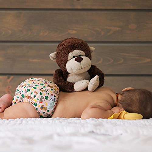 Nicki's Diapers One Size Ultimate All in Snap Cloth Diaper | Adjustable, Washable, and Reusable for Baby Boy or Girl Built Inserts Machine Washable (Cracking Up) (CDAIONDOSULSN)