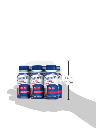 Ensure Plus Nutrition Shake With 16 Grams of Protein, Meal Replacement Shakes, Milk Chocolate, 8 Fl Oz (Pack of 24)