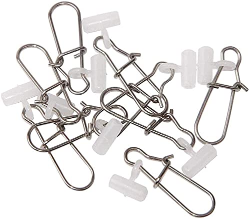 Fishing Line Sinker Slide with Duo Lock Snap - 36PCS Heavy Duty Swivels Fishing Sinker Sliders for Braided Line Connectors Fishing Tackles