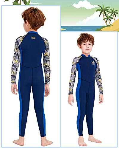 Full Cover Wetsuit for Toddler Quick Dry Thermal Swimsuit Sun UV Protection Bodysuit Zip Stretch Wet Suits for Diving Swimming
