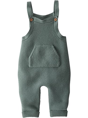little planet by carter's unisex-baby Organic Cotton Sweater Knit Overalls, Sugar Pine, 18 Months