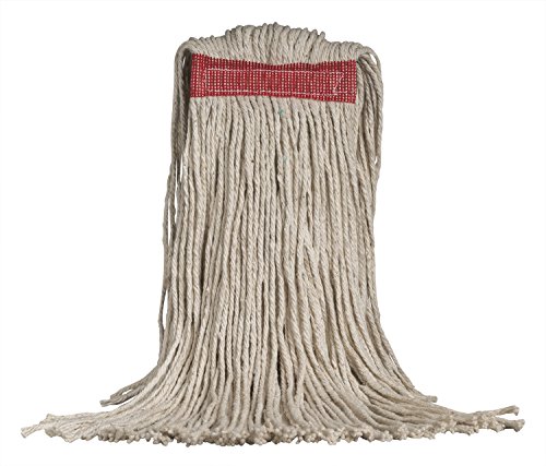 M2 Professional 12oz Cut-End Cotton Mop, Wet Mop Replacement Head, 1-inch Headband - Case of 12 - MW-CC12B