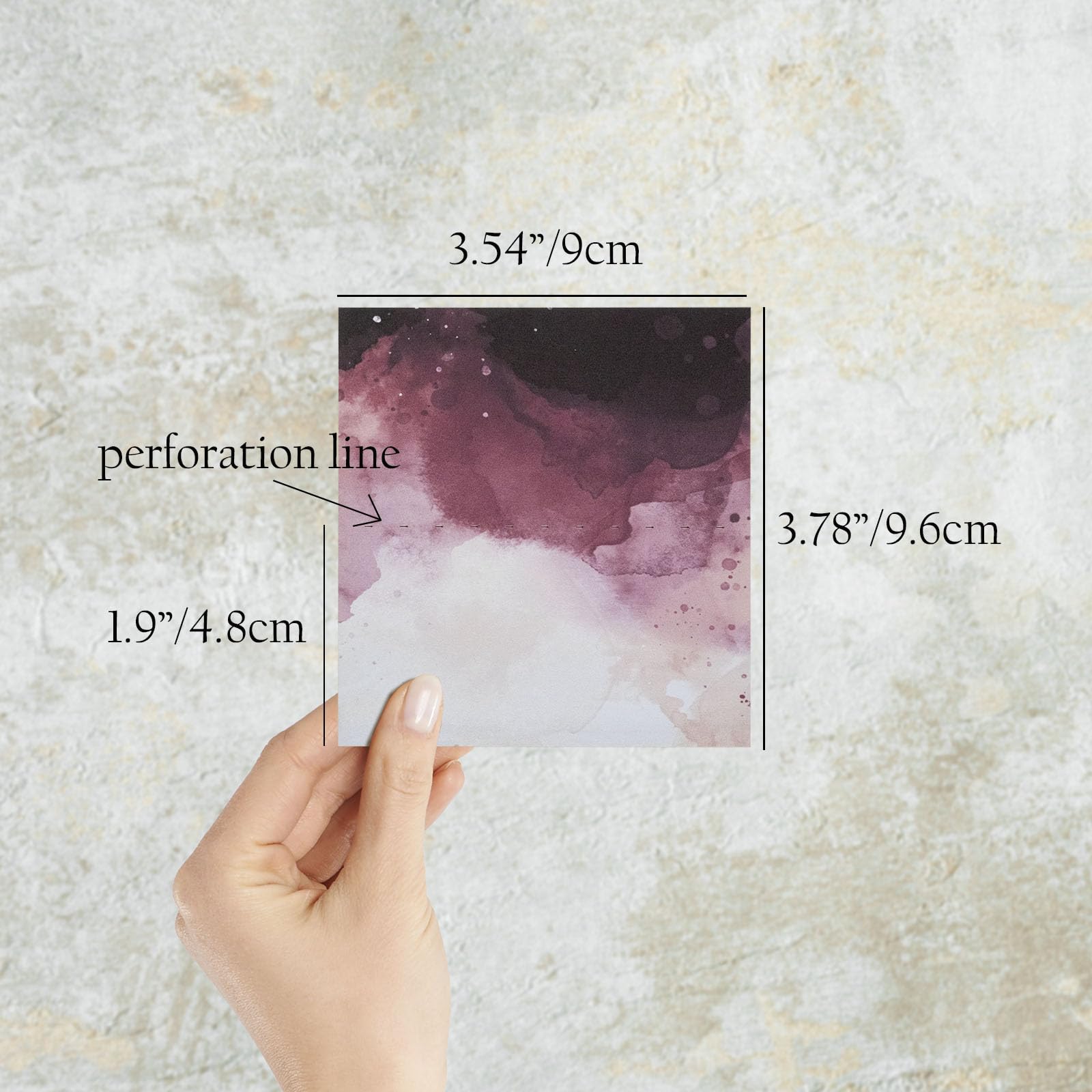 Summer-Ray 48 Burgundy Watercolor Dual-Sided Place Cards Wedding Seating Table Card Escort Card