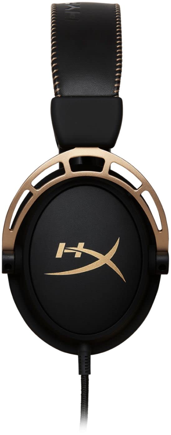 HyperX Cloud Alpha Gold Gaming Headset - Works with PC, PS4, PS4 PRO, Xbox One, Xbox One S (HX-HSCA-GD) (Renewed)