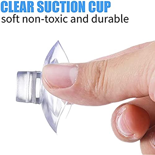 Saintrygo Christmas Light Suction Cup Mini Window Suction Hook Hanging Light Clip Xmas Suction Cup Clip No Tool Required for Christmas Decoration (100 Pieces)