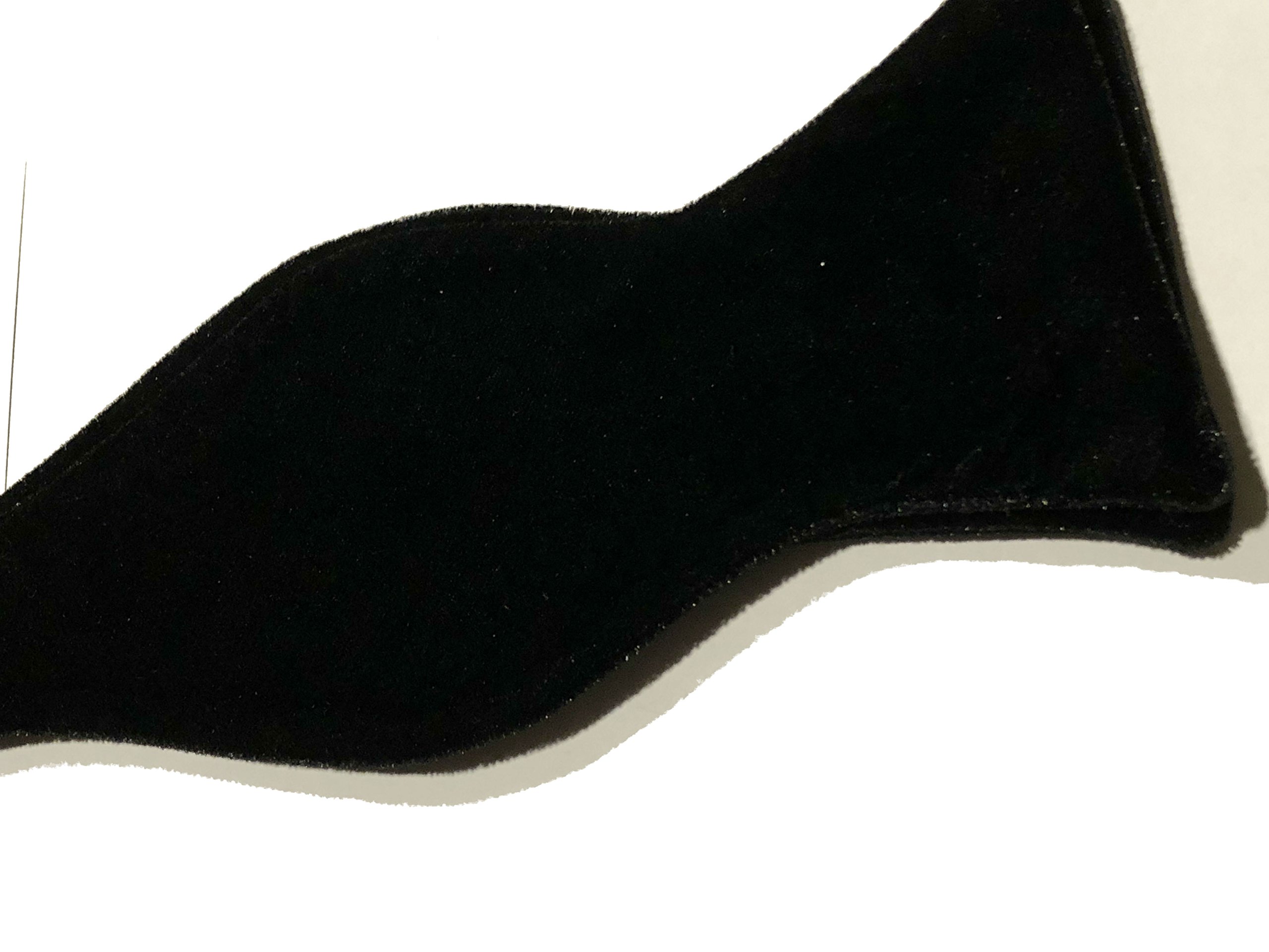 FERUCCI Mens Oversized Self tied Black Velvet Bow Tie -Tuxedo Bowtie, Mens big bow tie (one size)