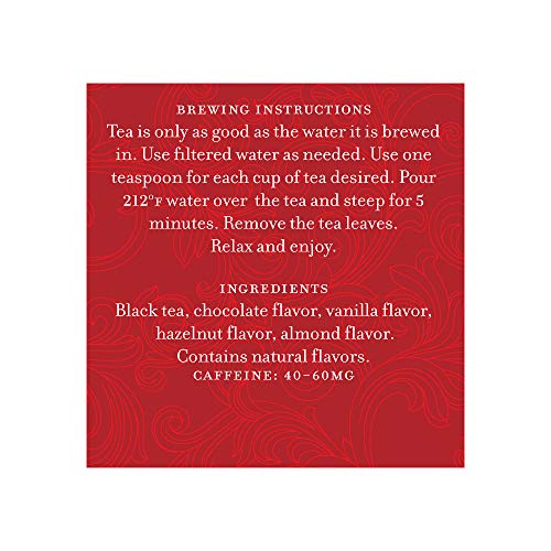 Harney & Sons Chocolate Black Tea, Florence, Hazelnut, 4 Ounce