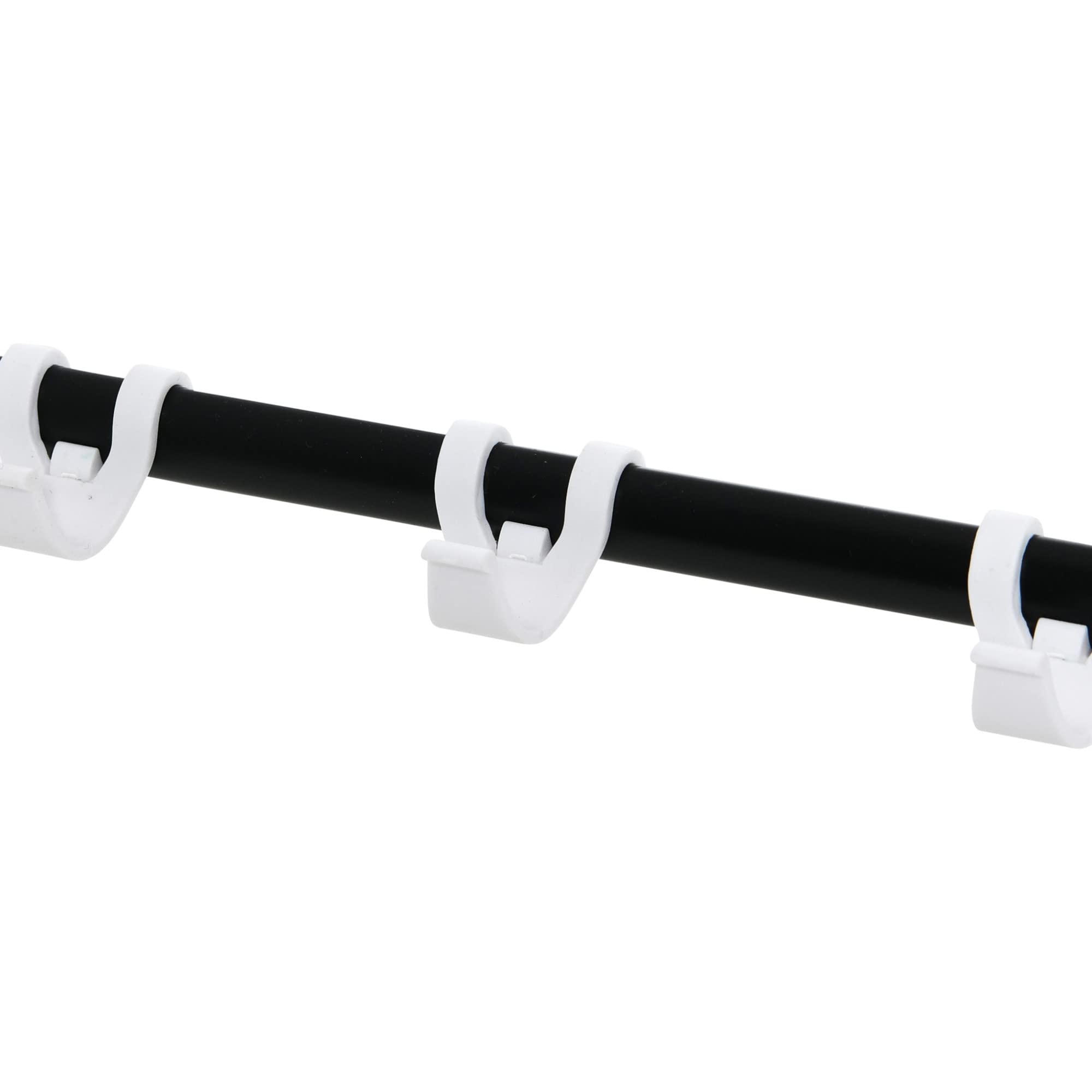 Household Essentials Household Essentials Over the Door Basket Storage Rack, White and Black