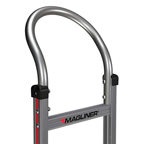 Magliner HMK111K11 Aluminum Hand Truck, Horizontal Loop Handle, 16" x 12" Extruded Aluminum Nose Plate, 500 lb Capacity