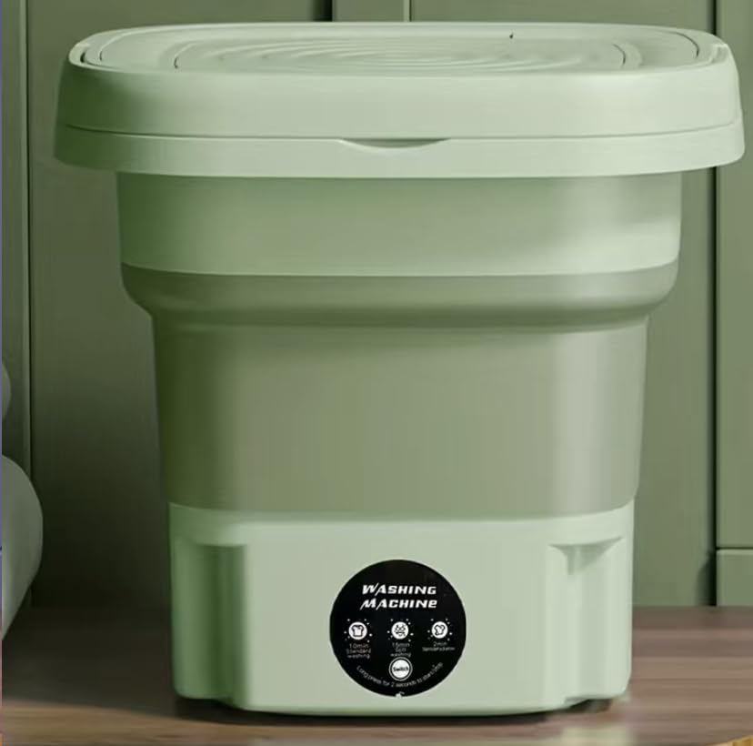 Foldable Washing Machine, 8L High Capacity Mini Washer, with 3 Modes Deep Cleaning,Half Automatic Small Washer for Baby Clothes Underwear or Small Items,RV Travel laundry